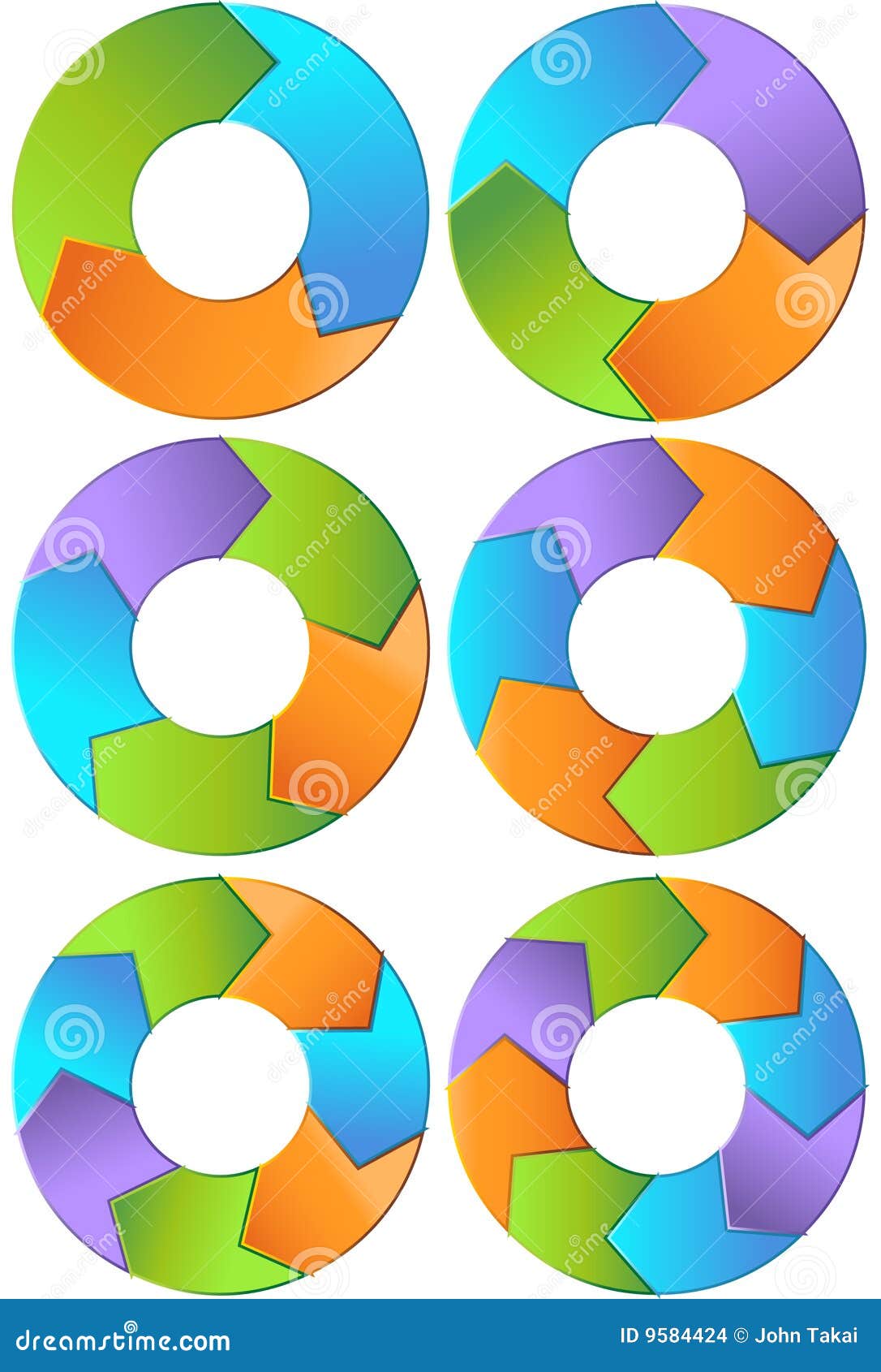 Chevron Diagram Set stock vector. Illustration of design - 9584424