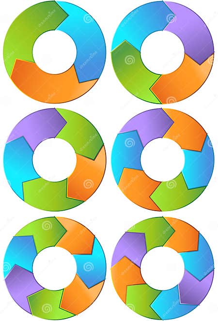 Chevron Diagram Set stock vector. Illustration of design - 9584424