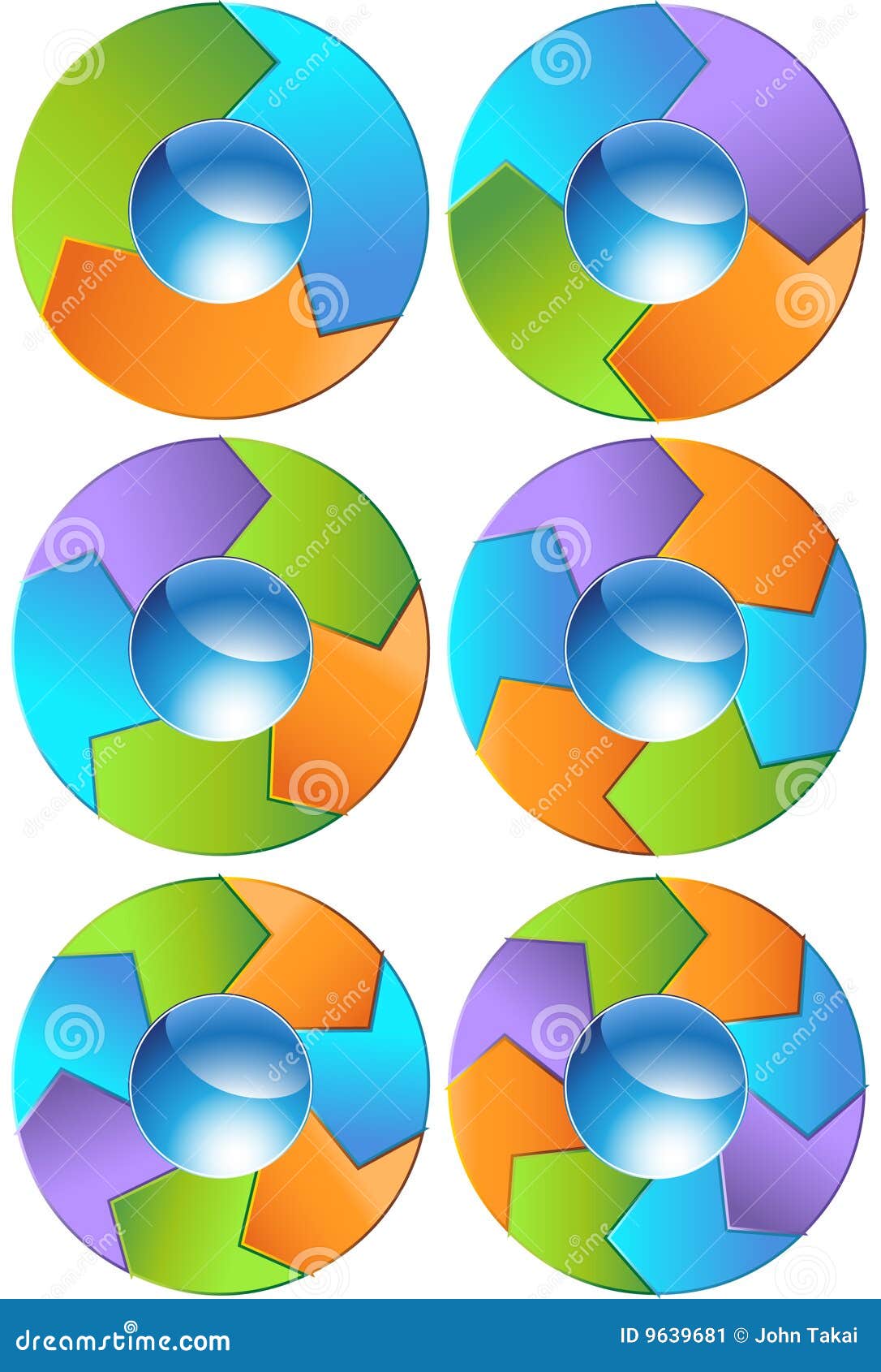 Chevron Diagram Set stock vector. Illustration of process - 9639681