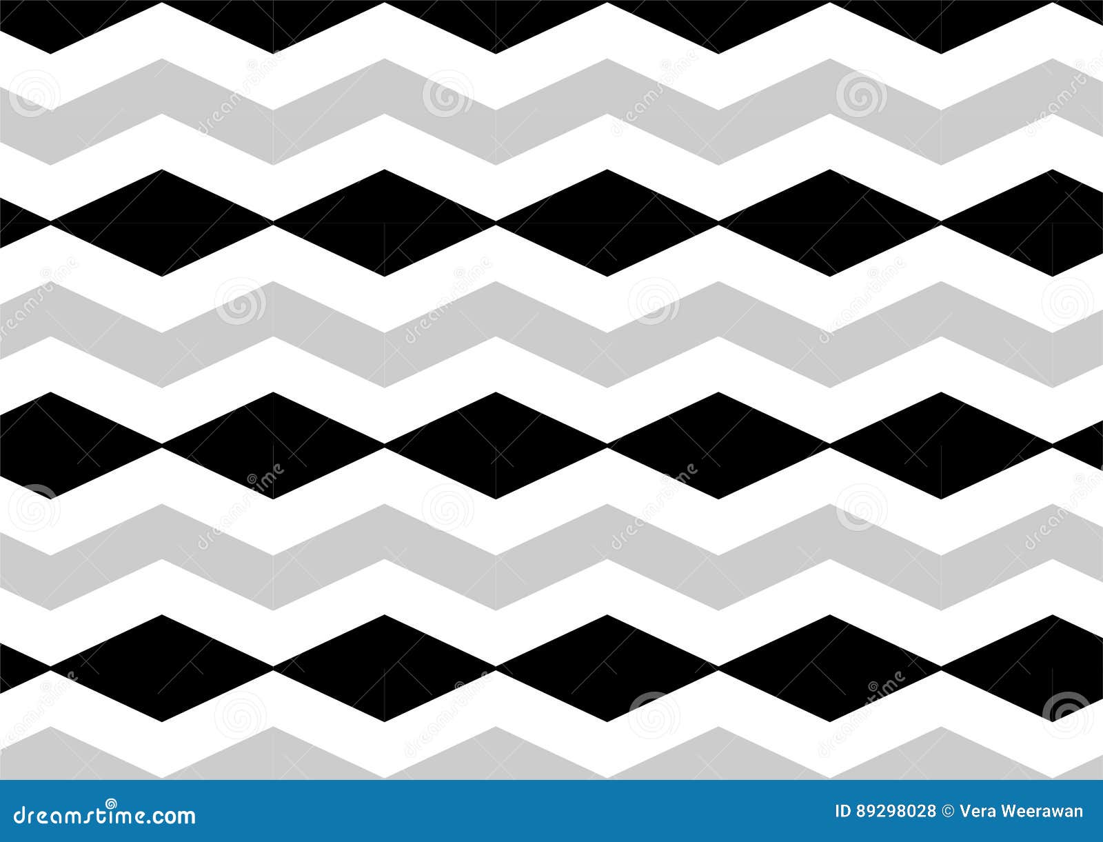 Chevron Diamond Black, Gray and White Seamless Pattern Stock Vector ...
