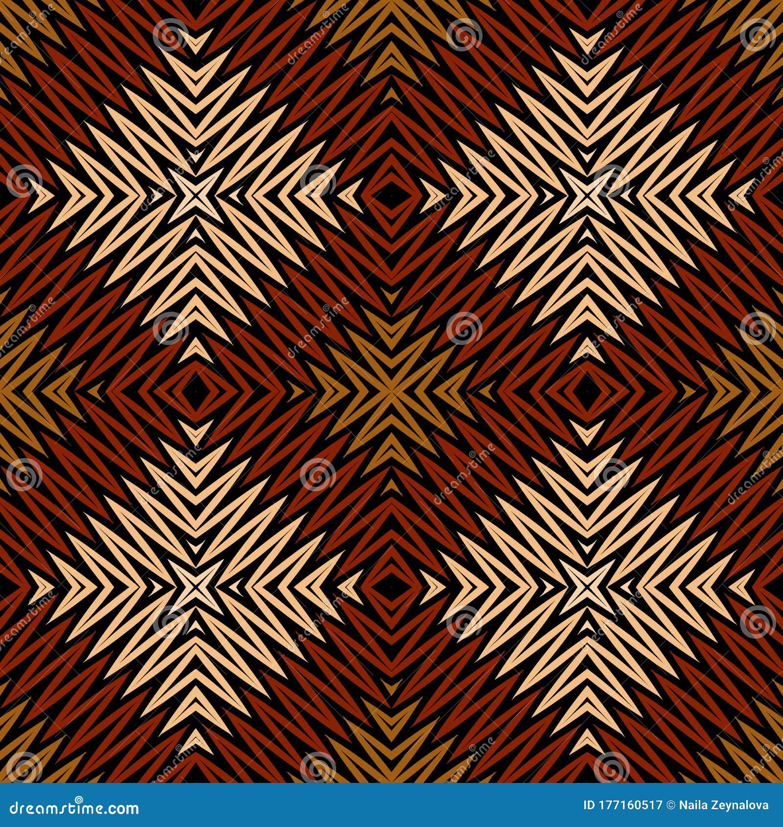 Chevron Embroidery Colorful Vector Seamless Pattern. Zigzag Stitching ...