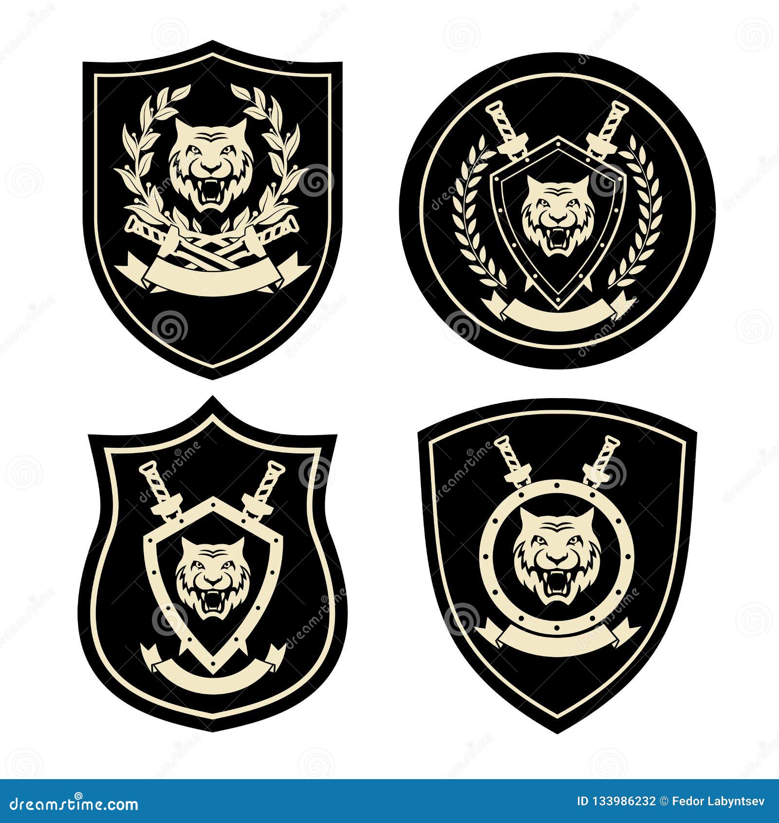 Military Units Emblems Vector Illustration | CartoonDealer.com #213195846