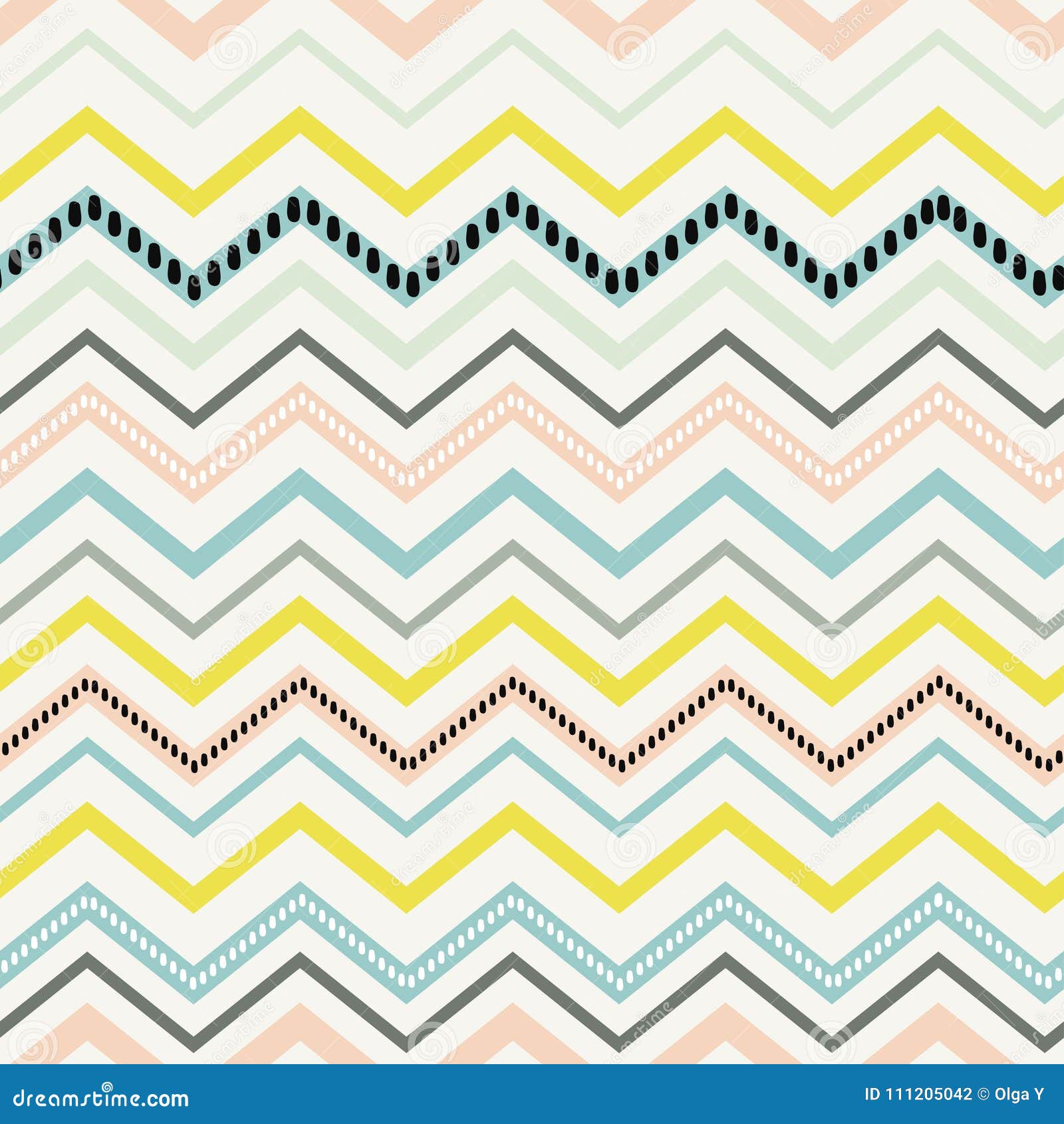 Chevron Pastel Colorful Spring Pink Blue Yellow Pattern Seamless Vector ...