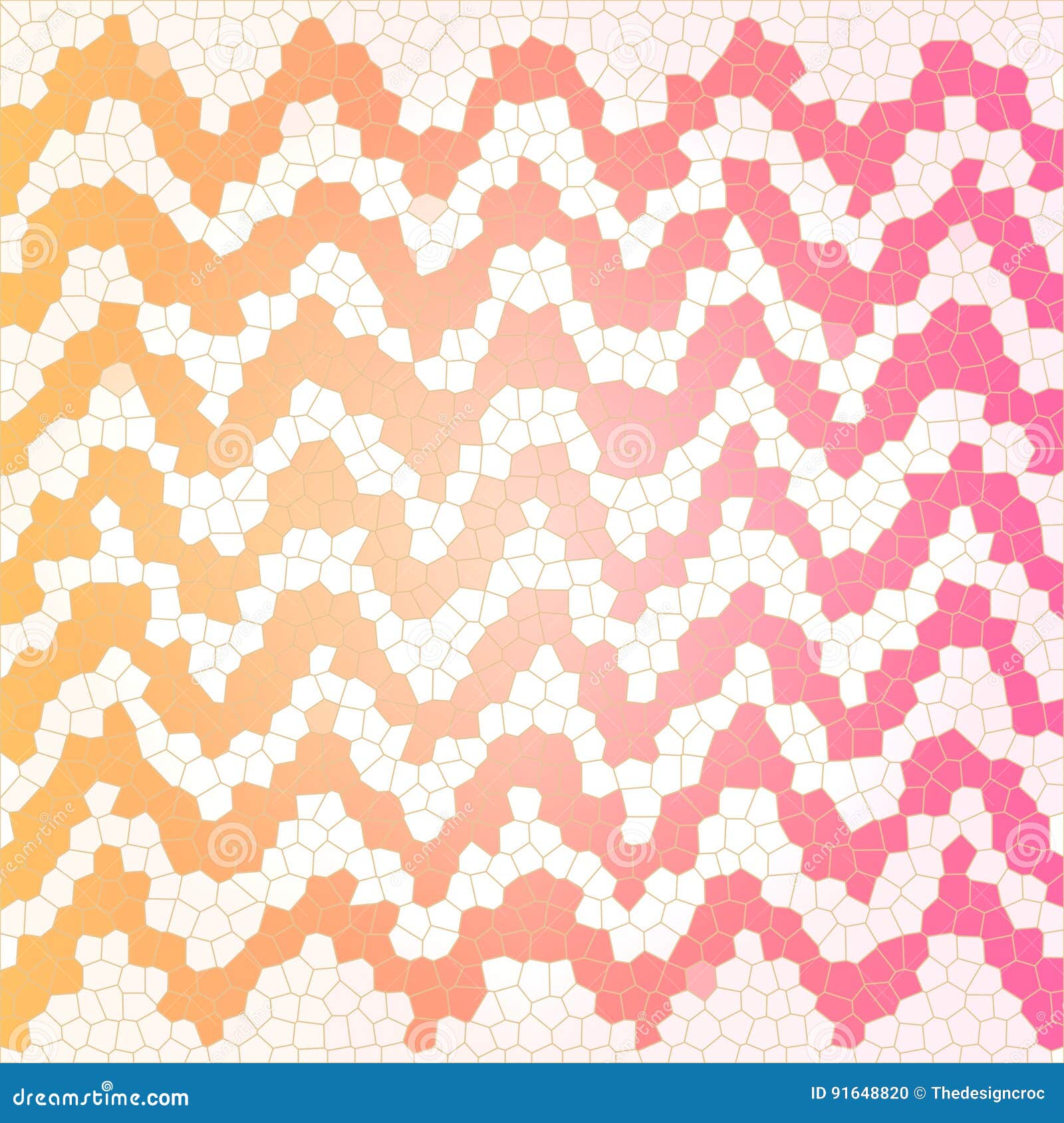 Chevron Pattern Stained Glass Effect Pink, Orange and White Color Stock ...