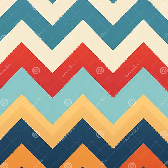 Vibrant Multi-colored Chevron Pattern Dominates the Graphic Scene Stock ...