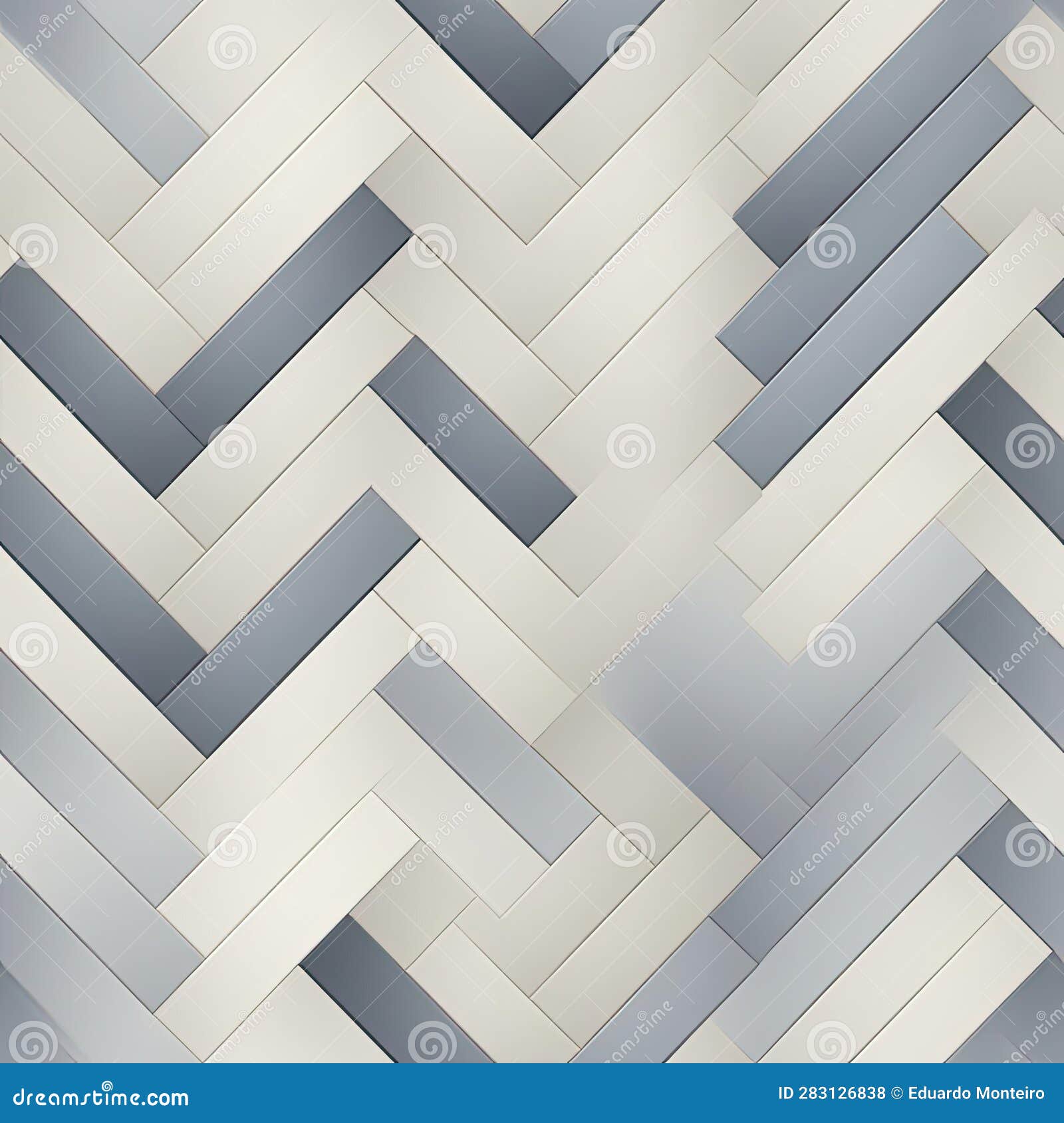 Chevron Pattern in White and Gray with Metallic Rectangles and Layered ...