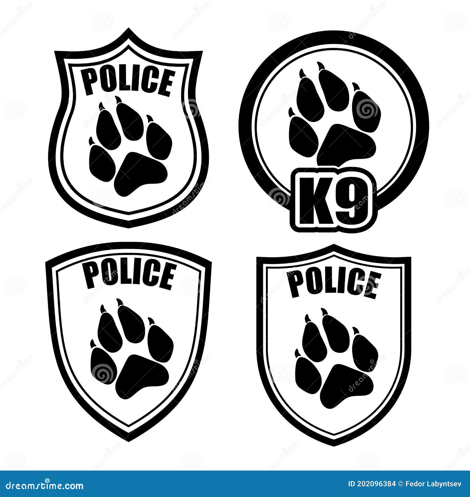 Chevron Police Dog Vector Illustration Stock Vector - Illustration of ...