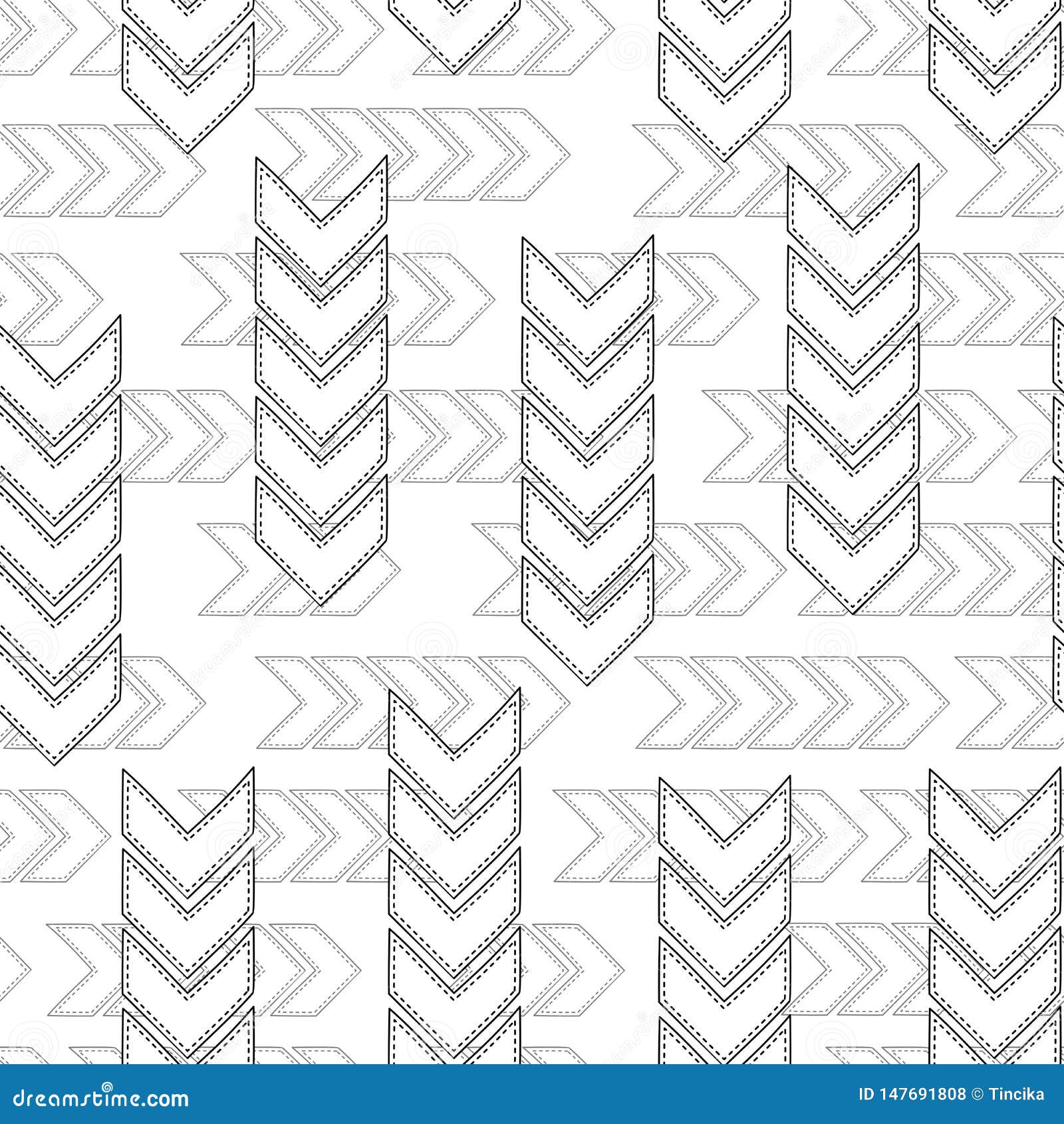 Chevron Repeat Seamless Pattern, Vector Elements. Stock Vector ...