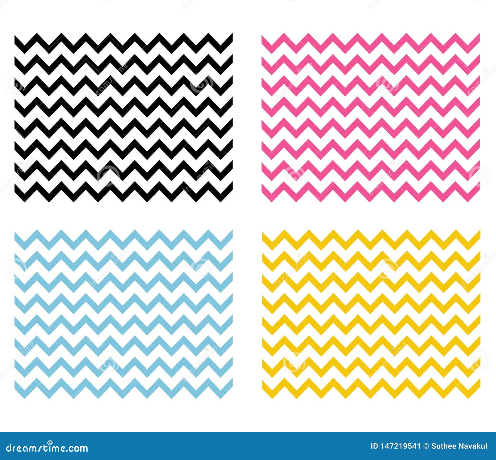 4 Chevron Seamless Patterns. Chevron Bundle Background. Chevron ...