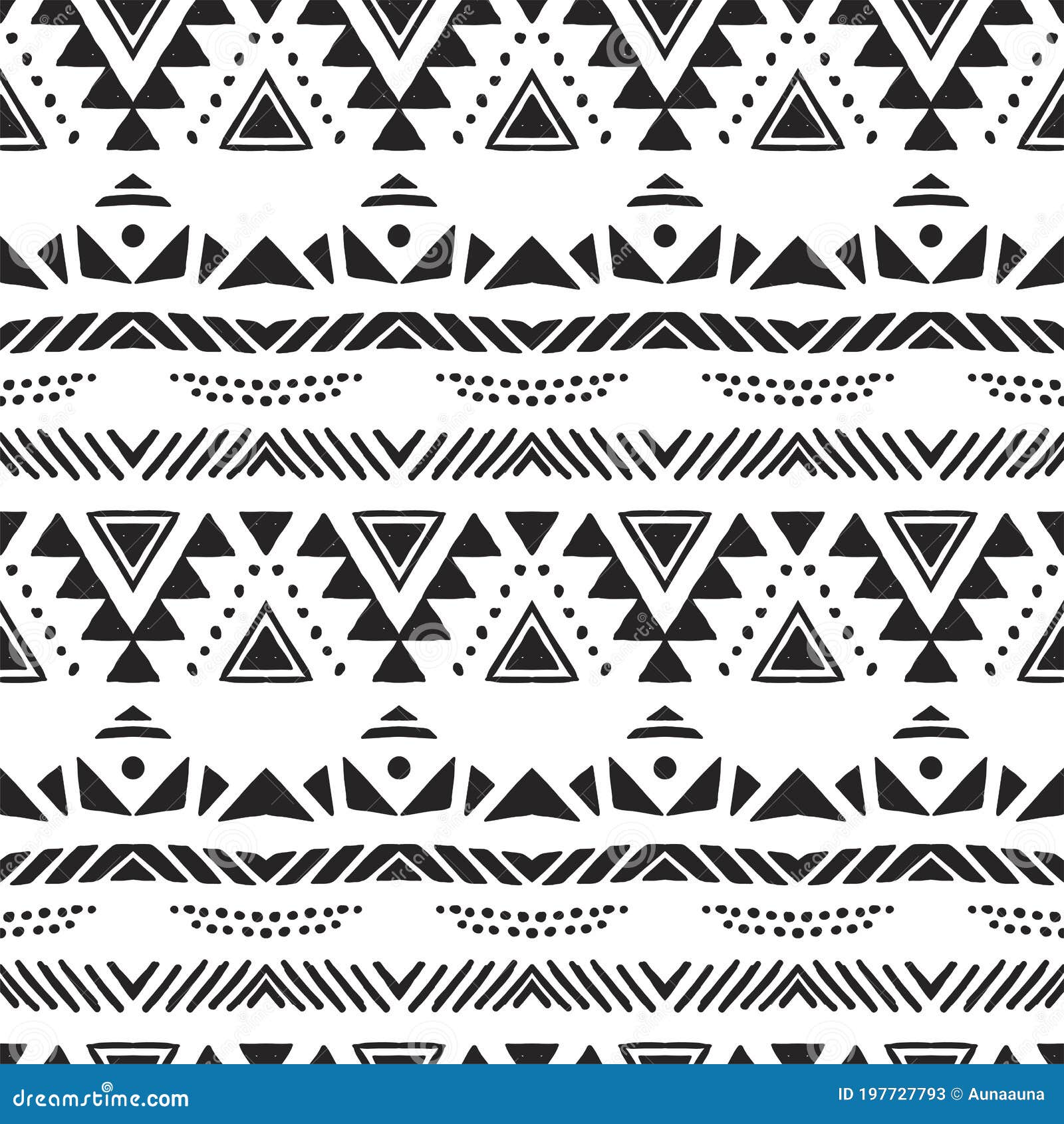 Chevron Tribal Seamless Pattern Background. Stock Vector - Illustration ...