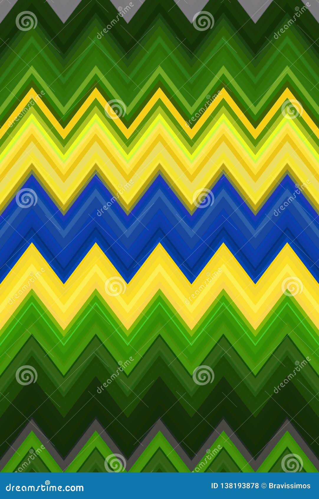 Chevron Zigzag Brazil Flag Pattern Abstract Art Background Trends Stock ...