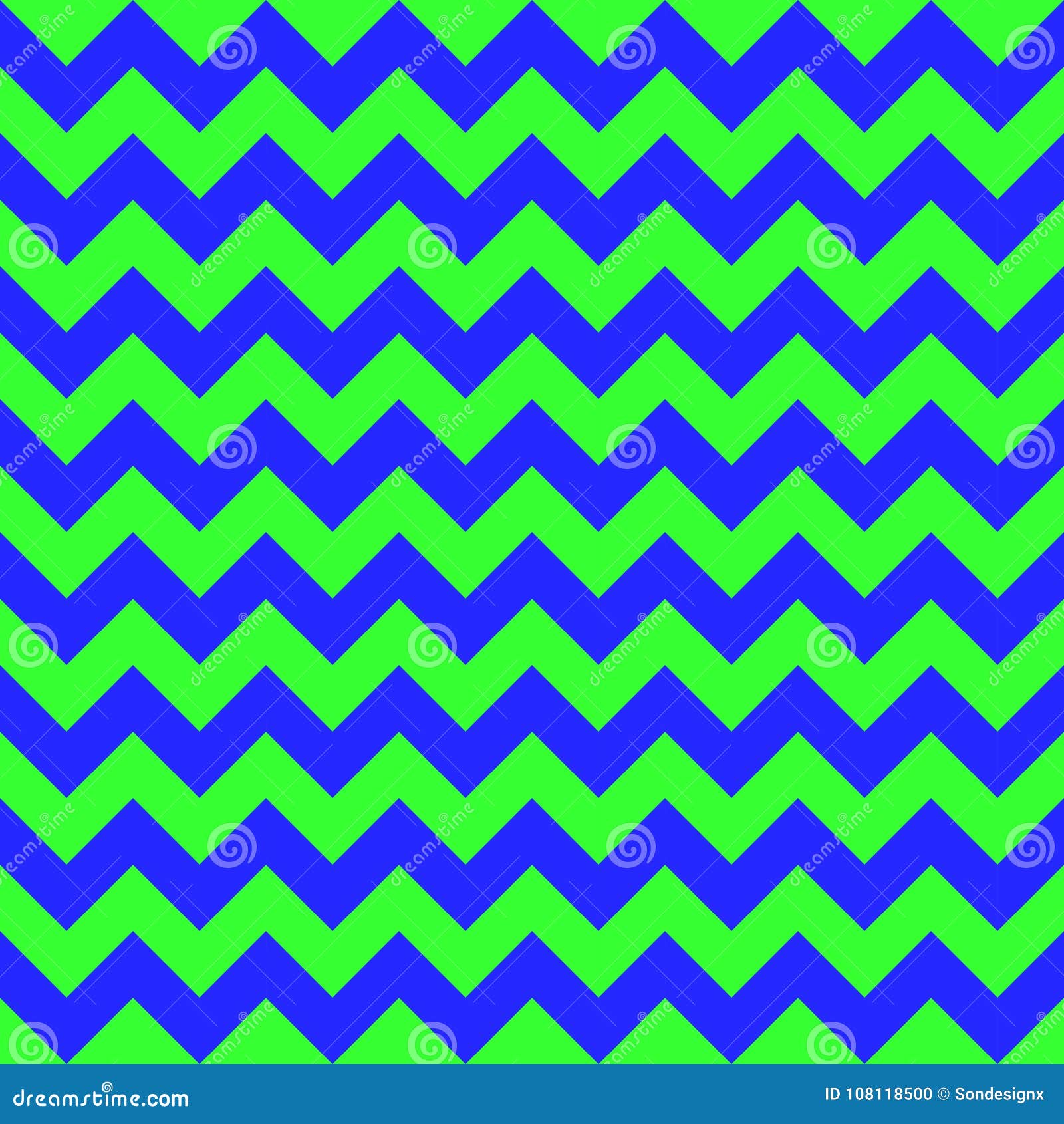 Chevron Pattern Blue And Green