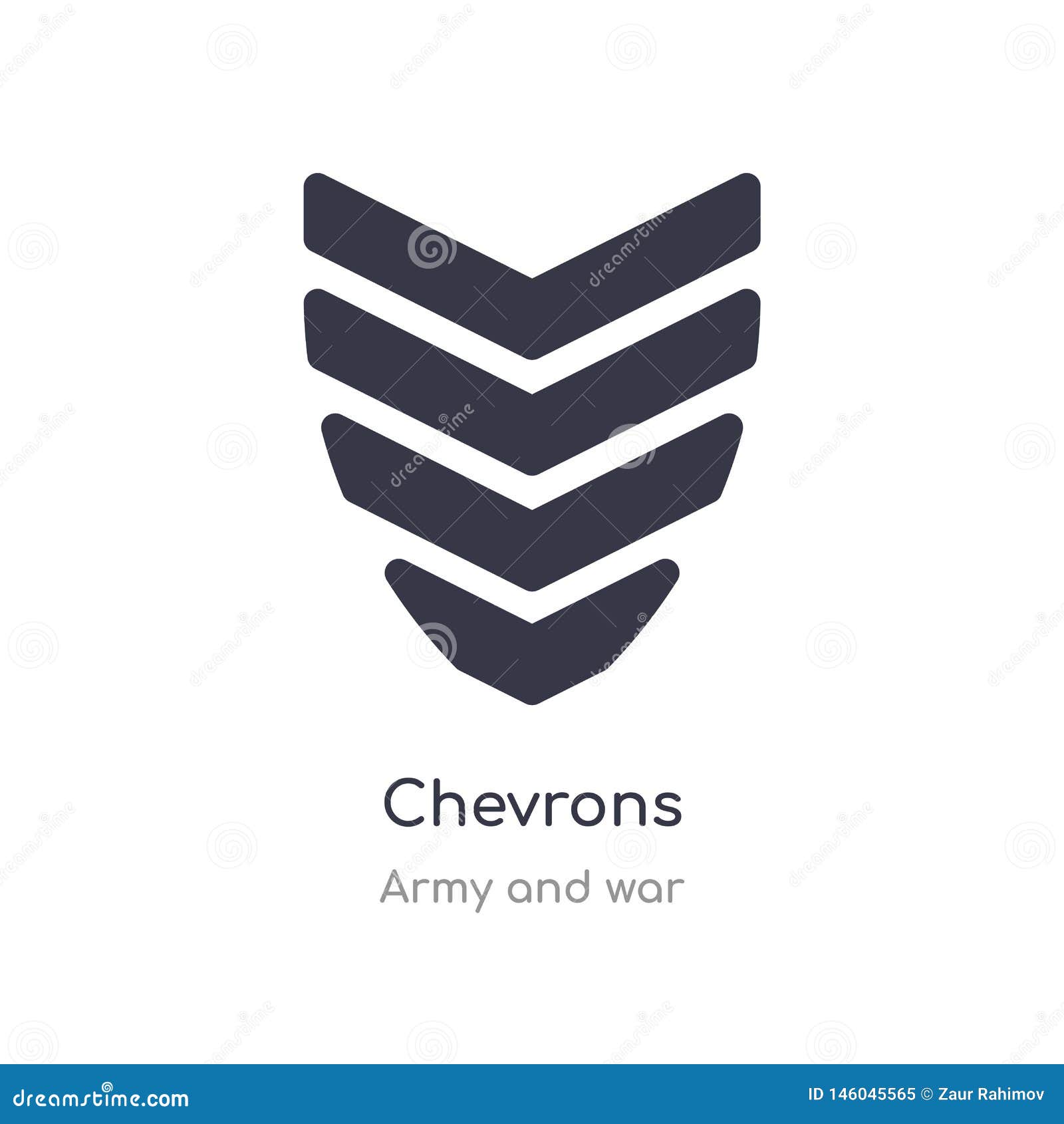 Chevrons Icon. Isolated Chevrons Icon Vector Illustration from Army and ...
