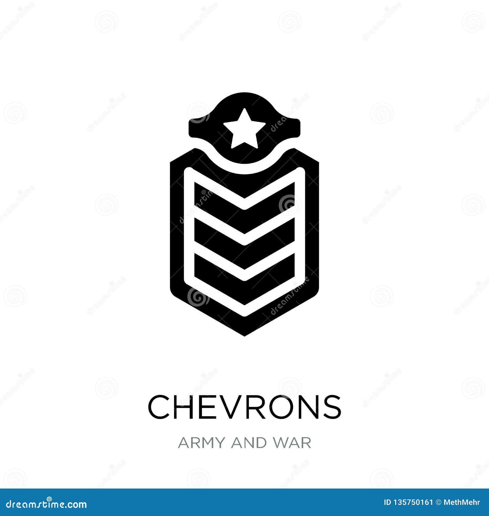 Chevrons Icon in Trendy Design Style. Chevrons Icon Isolated on White ...