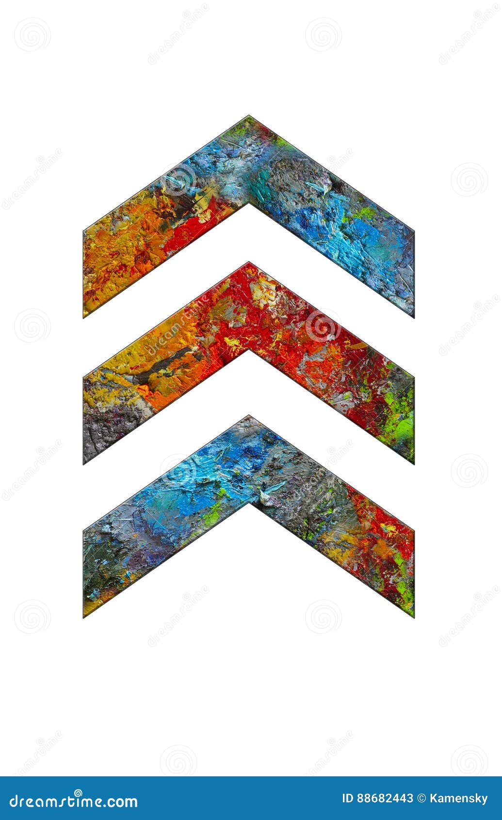 Chevrons in Palette of Artist Stock Illustration - Illustration of ...