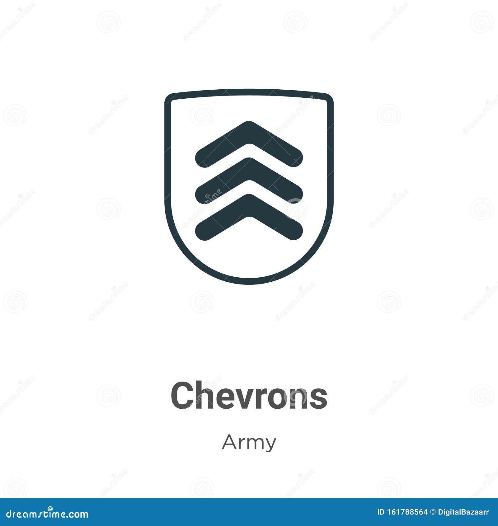 Chevrons Vector Icon on White Background. Flat Vector Chevrons Icon ...