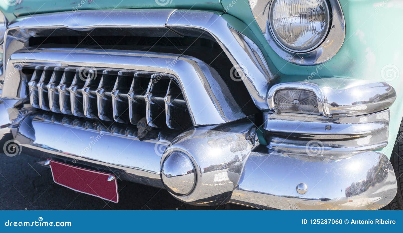1957 Chevy Chrome Front Bumper Editorial Image - Image of insert, front ...