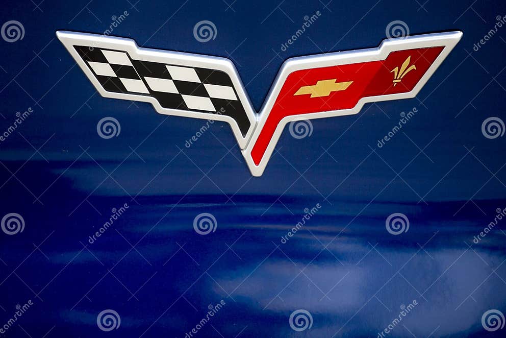 Chevy Corvette Emblem fotografía editorial. Imagen de insignificante ...