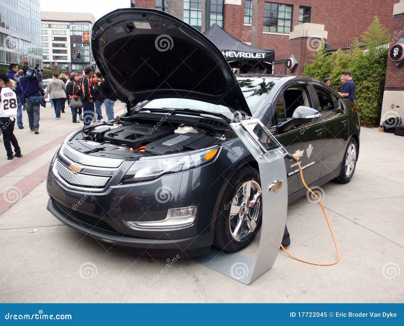 Hybrid Car The Chevy Volt On Display On Platform Editorial Image ...