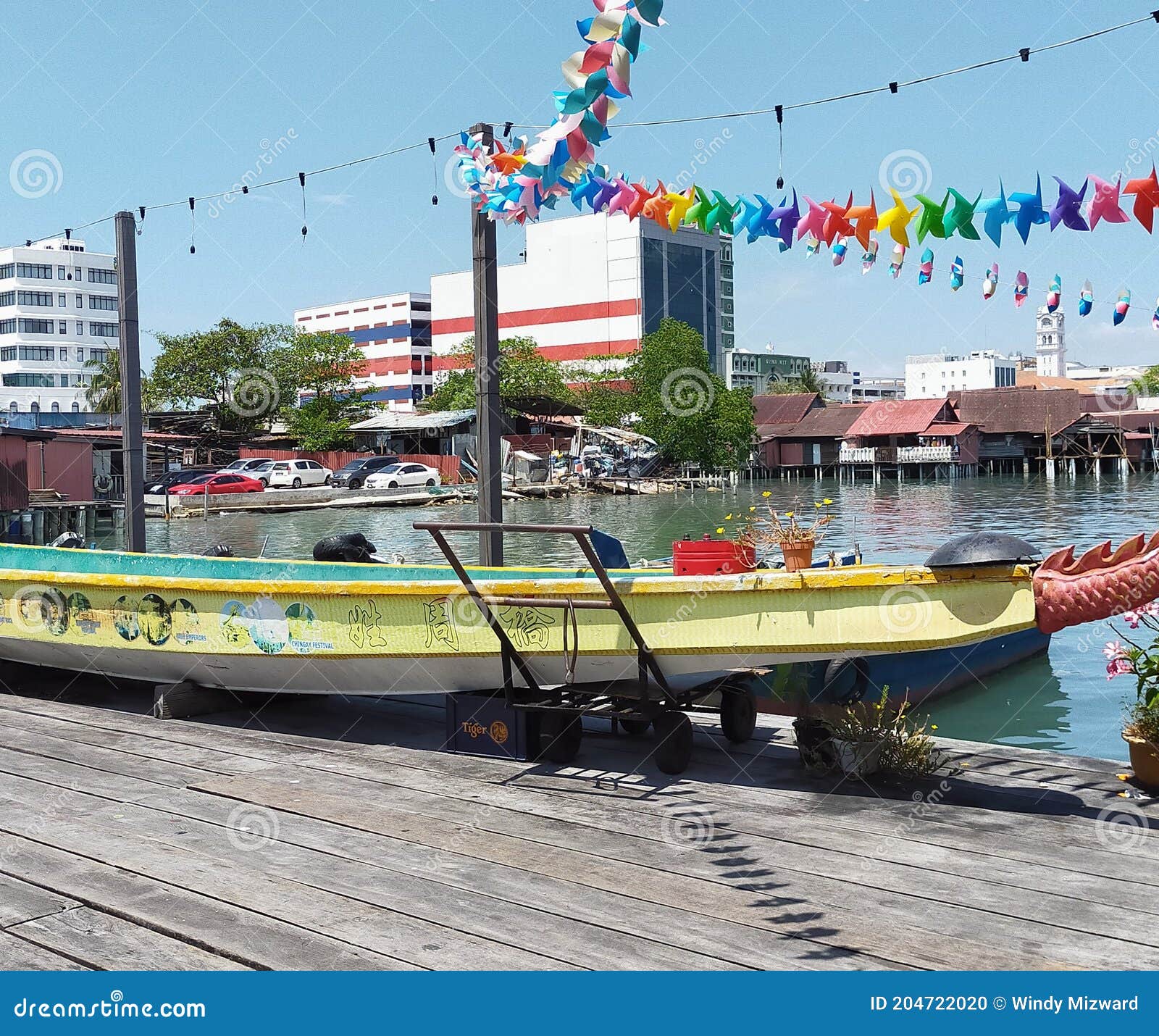 Chew Jetty Penang editorial image. Image of boating - 204722020