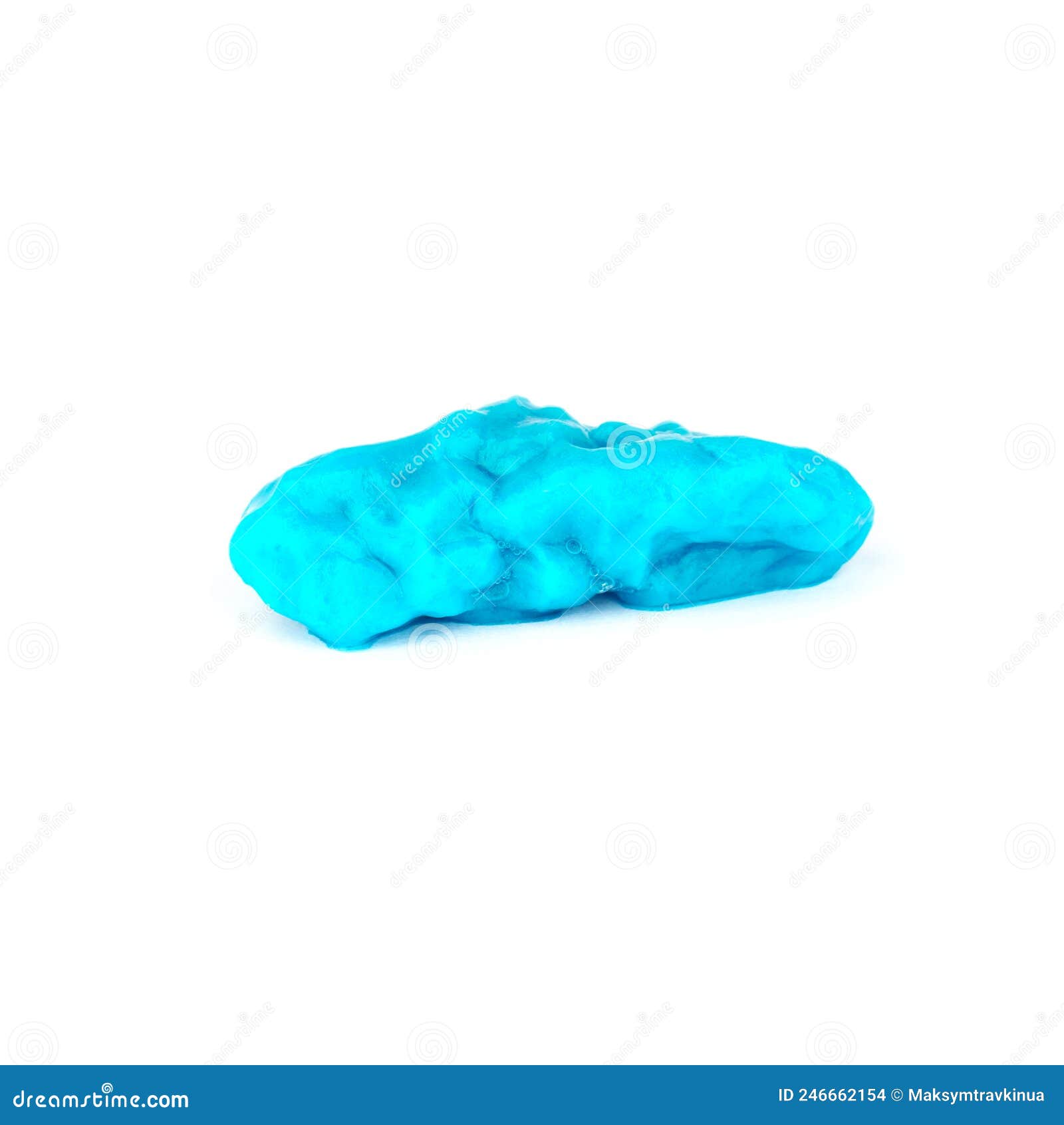 Chewed Blue Chewing Gum on White Background Stock Photo - Image of chew ...