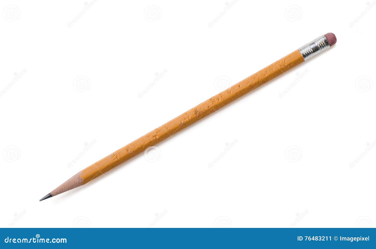 Chewed Pencil stock image. Image of worried, eraser, orange - 76483211