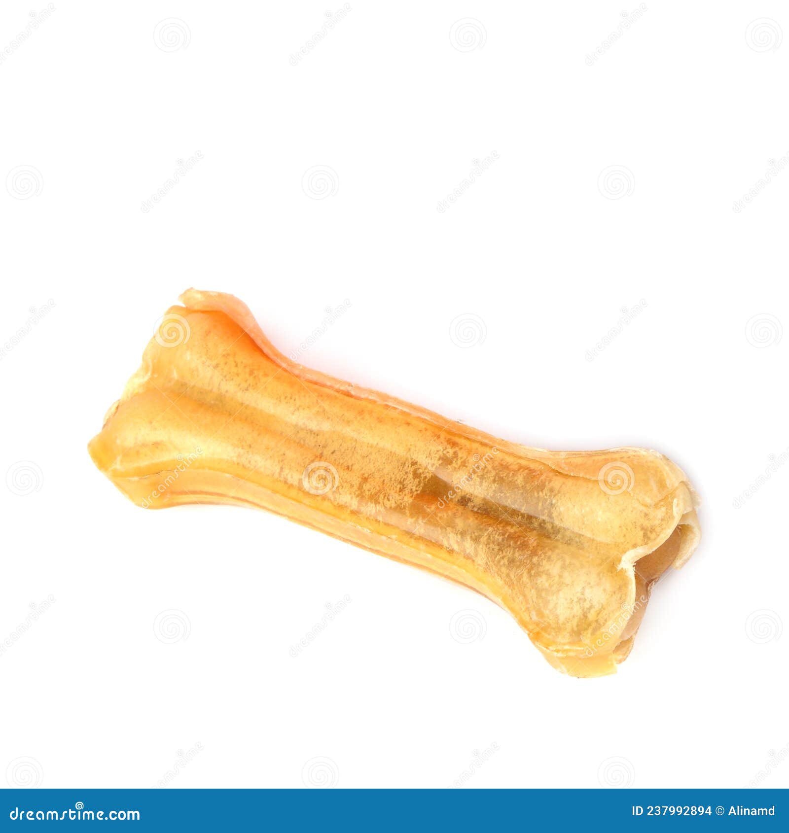 Chewing Bone for Pets Isolated on White Background. Free Space for Text ...