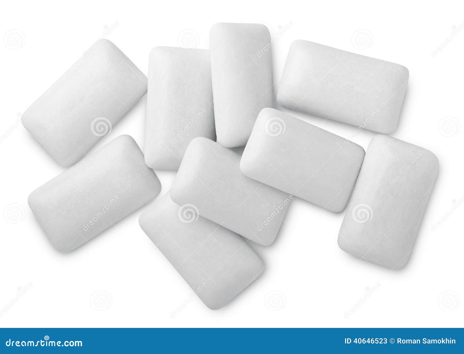 Chewing or Bubble Gum on White Stock Image - Image of full, chewing ...