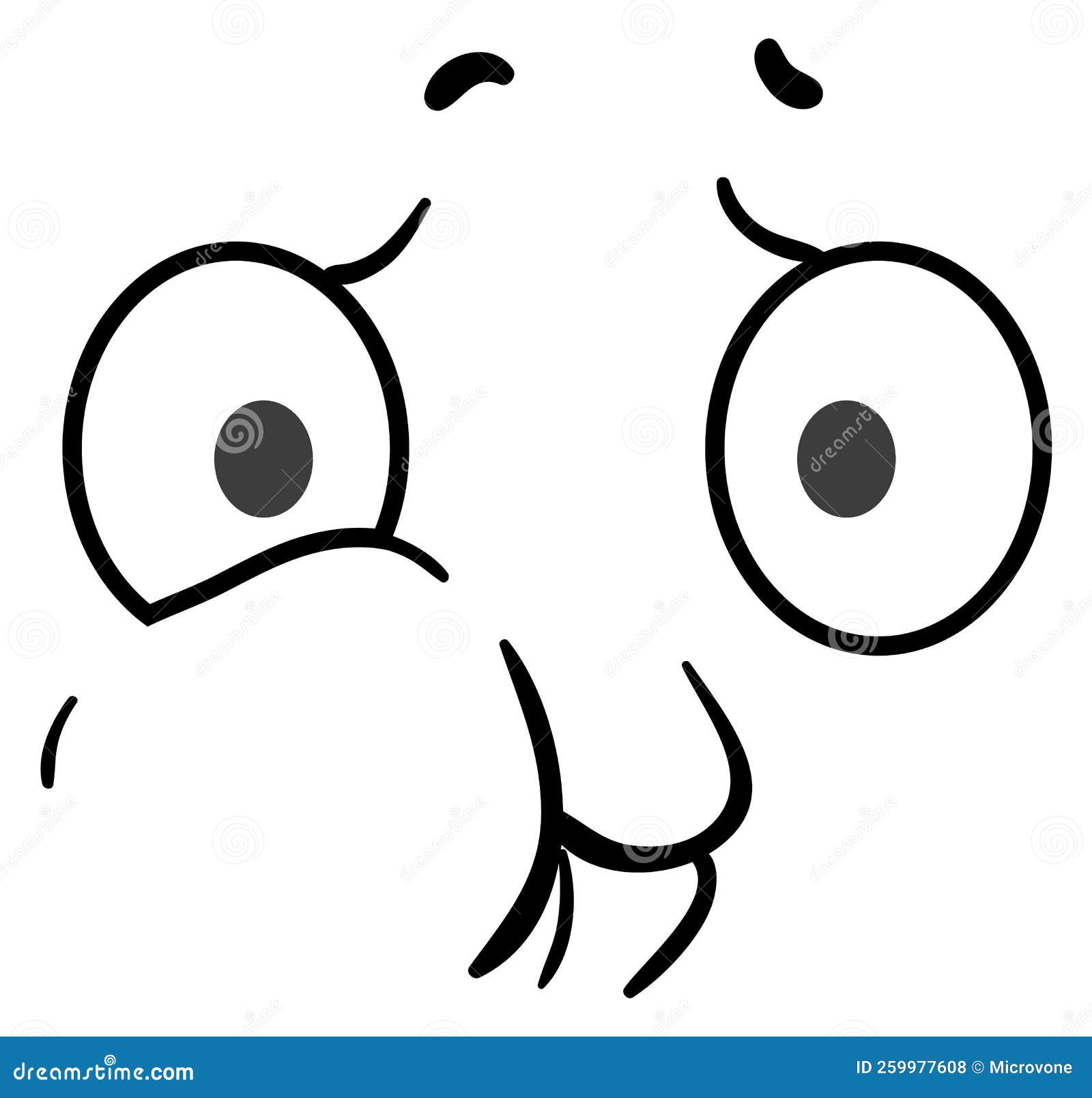 Funny Emotion On Cartoon Fruits And Vegetables. Vector Illustration Set ...