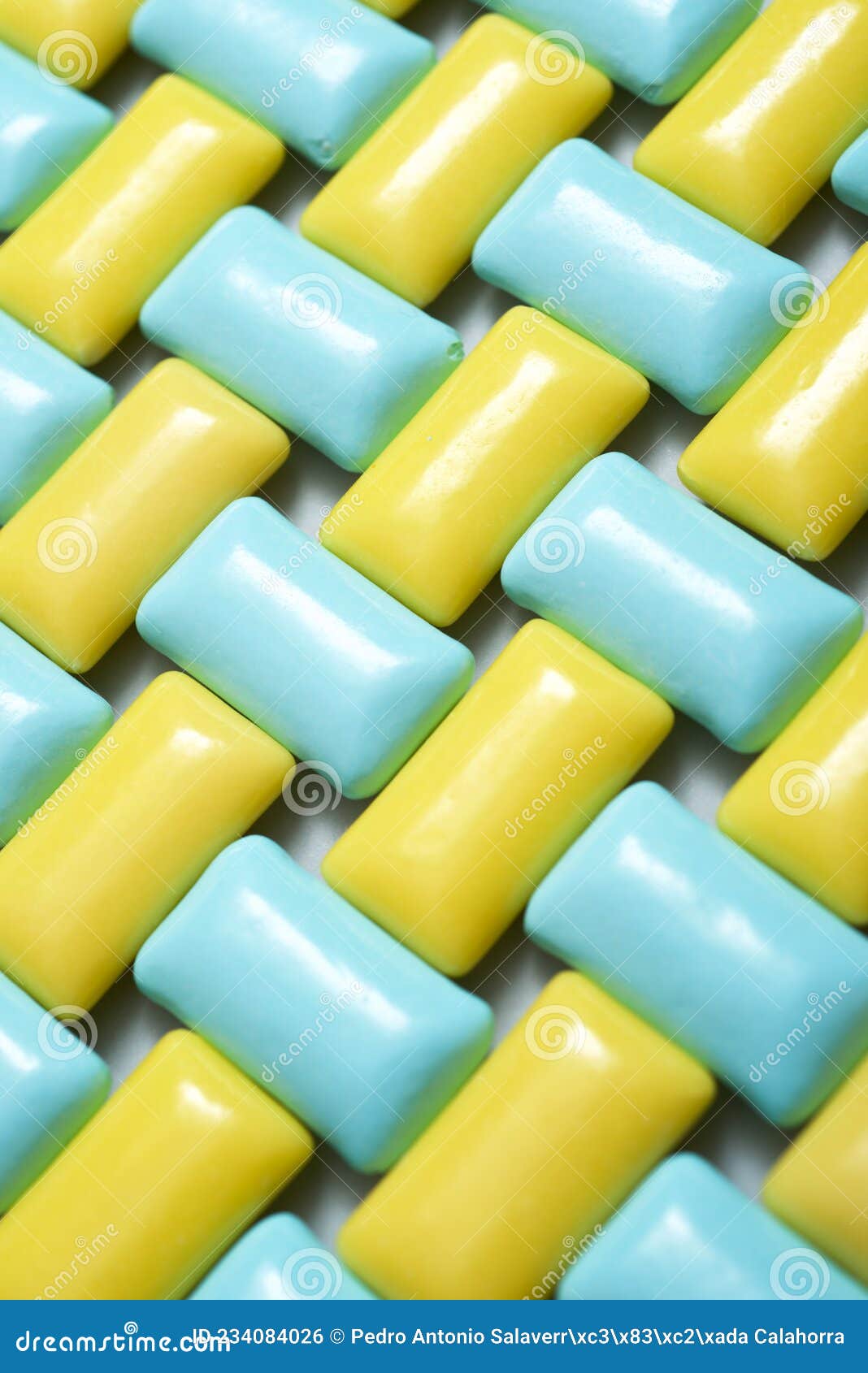 Gums on a table stock photo. Image of blue, chewing - 234084026