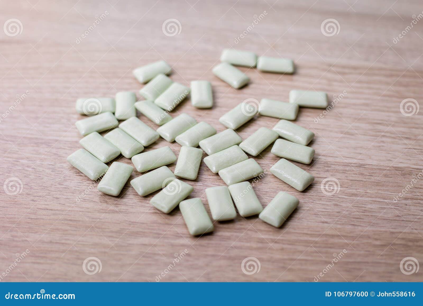 Chewing gum green bottles stock photo. Image of food - 106797600