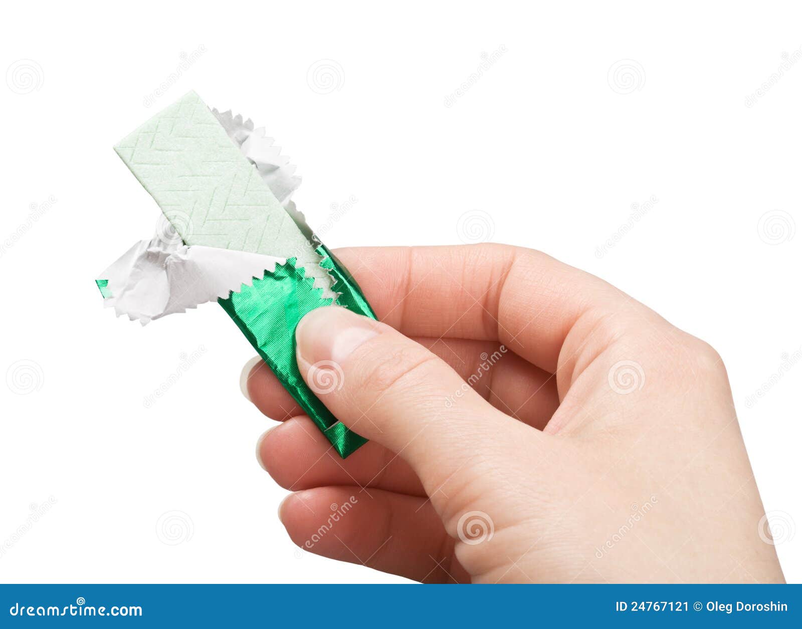 Chewing gum in hand stock image. Image of healthful, dental - 24767121