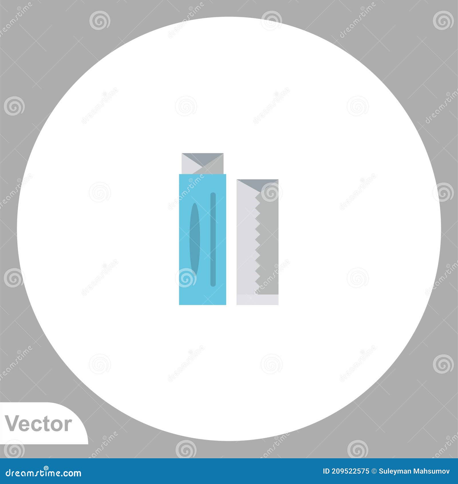 Chewing Gum Vector Icon Sign Symbol Stock Vector - Illustration of ...