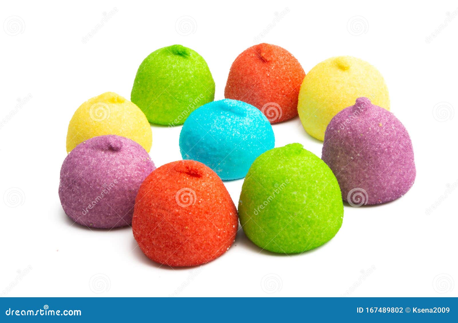 Chewing Marshmallows Isolated Stock Photo - Image of group, delicious ...