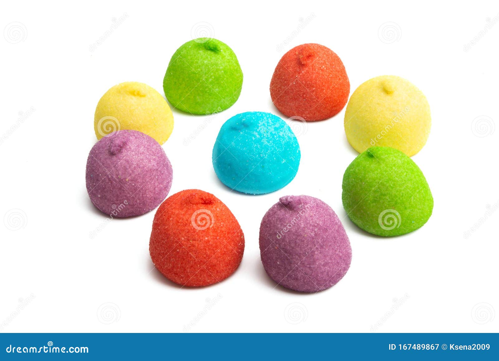 Chewing Marshmallows Isolated Stock Image - Image of macro, group ...