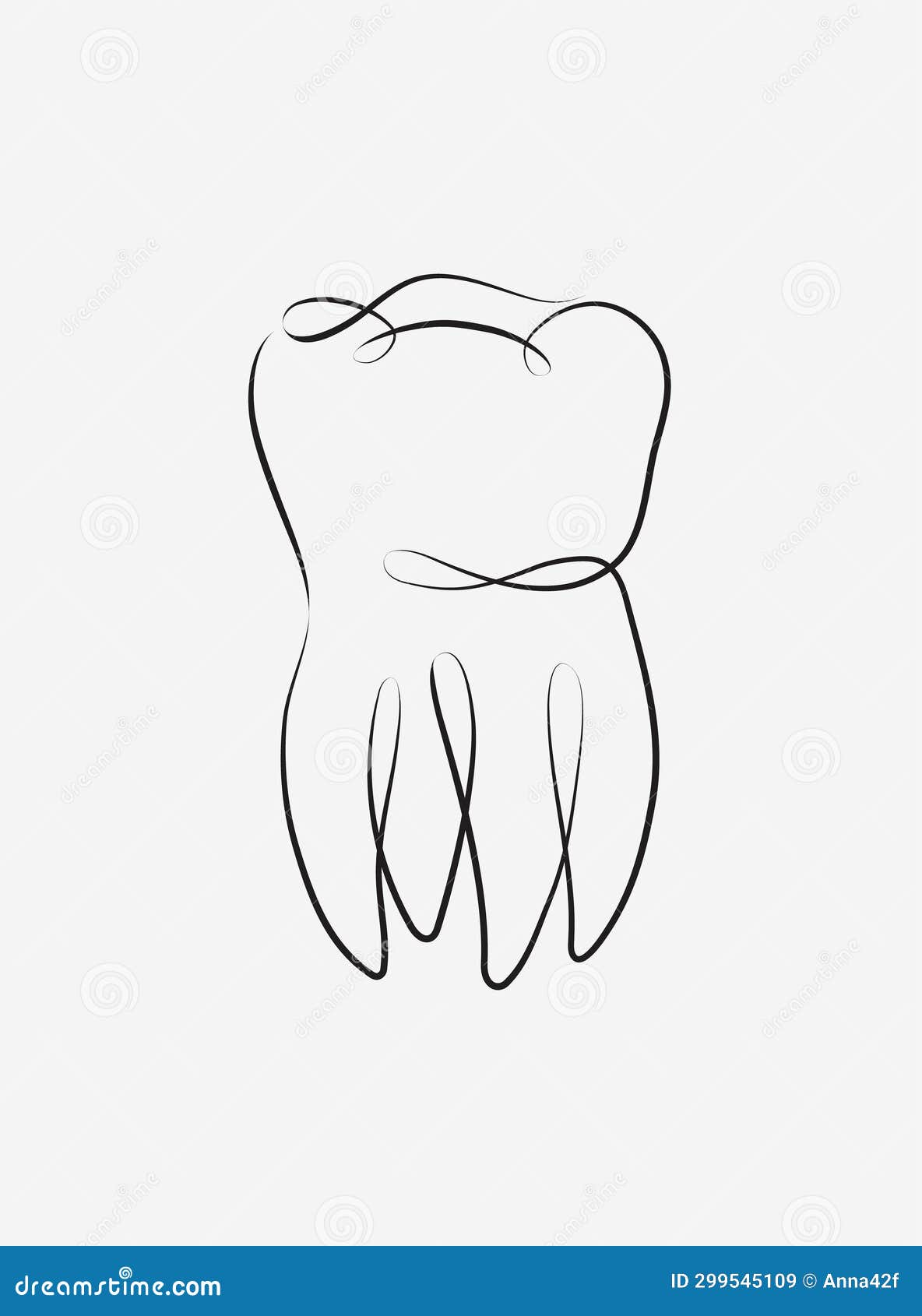 Chewing Tooth Linear Style White Color Stock Vector - Illustration of ...