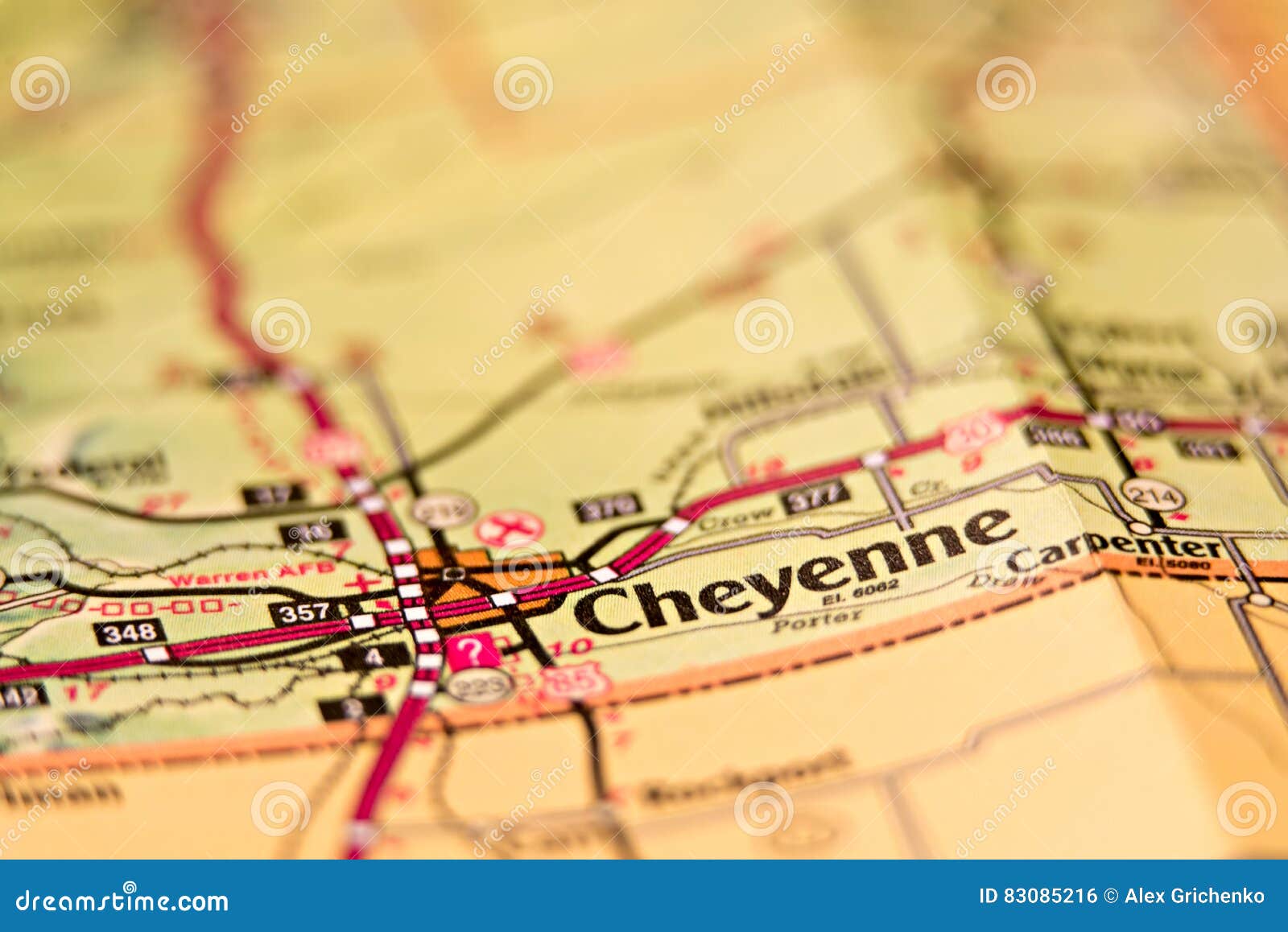 Cheyenne wyoming area map stock photo. Image of great - 83085216