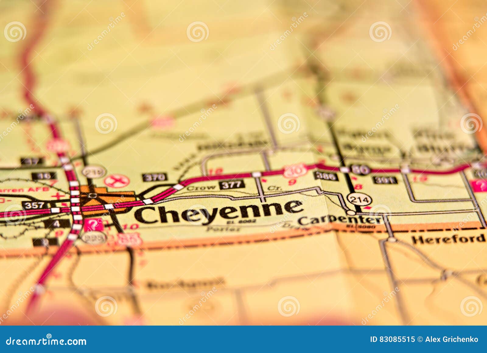 Cheyenne wyoming area map stock image. Image of drawing - 83085515