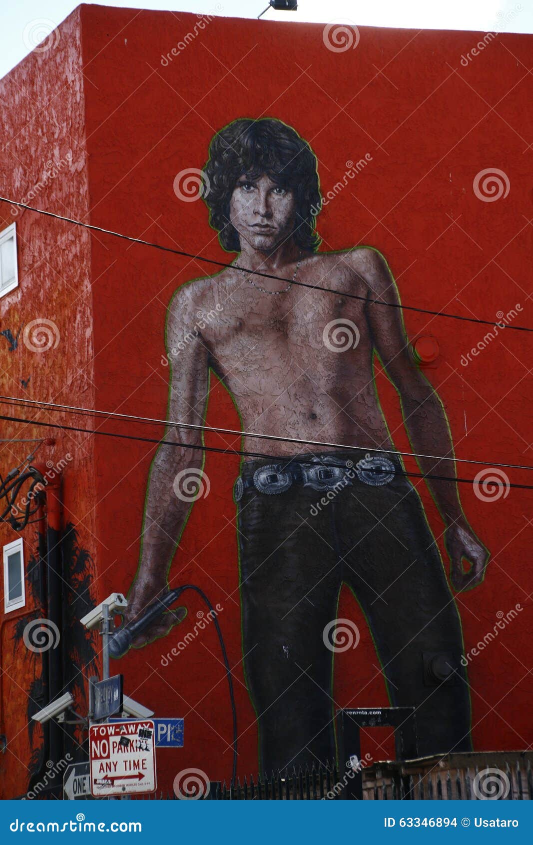 Chez Jim Morrison Wall Mural Image stock éditorial - Image du américain ...