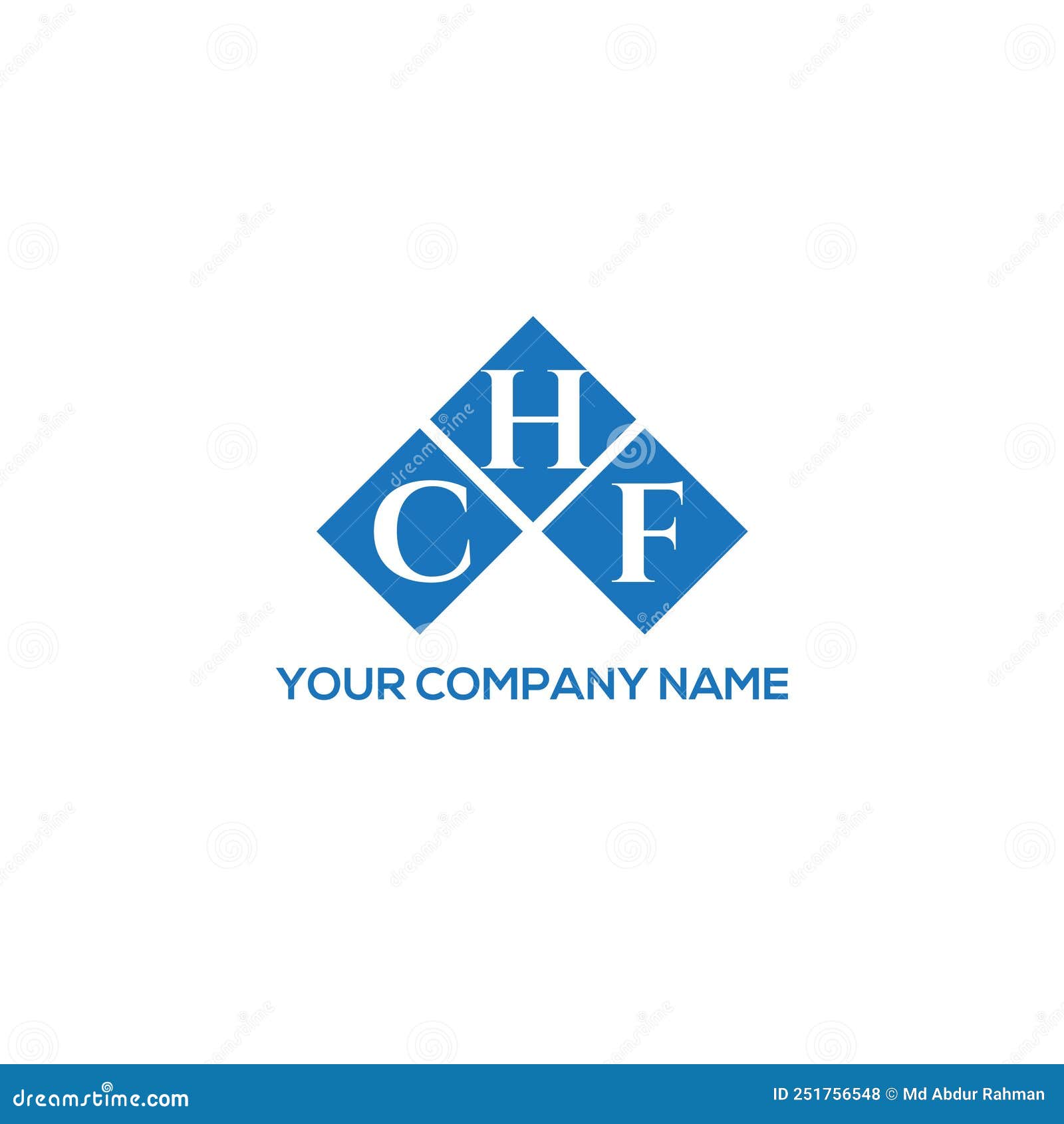 CHF Letter Logo Design on WHITE Background. CHF Creative Initials ...