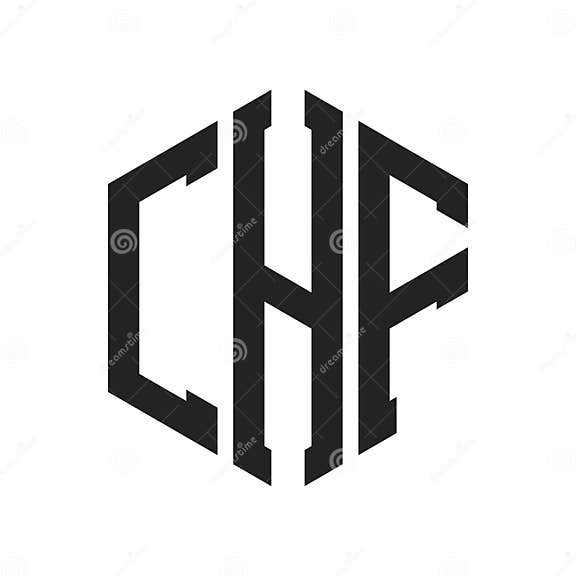 CHF Logo Design. Initial Letter CHF Monogram Logo Using Hexagon Shape ...