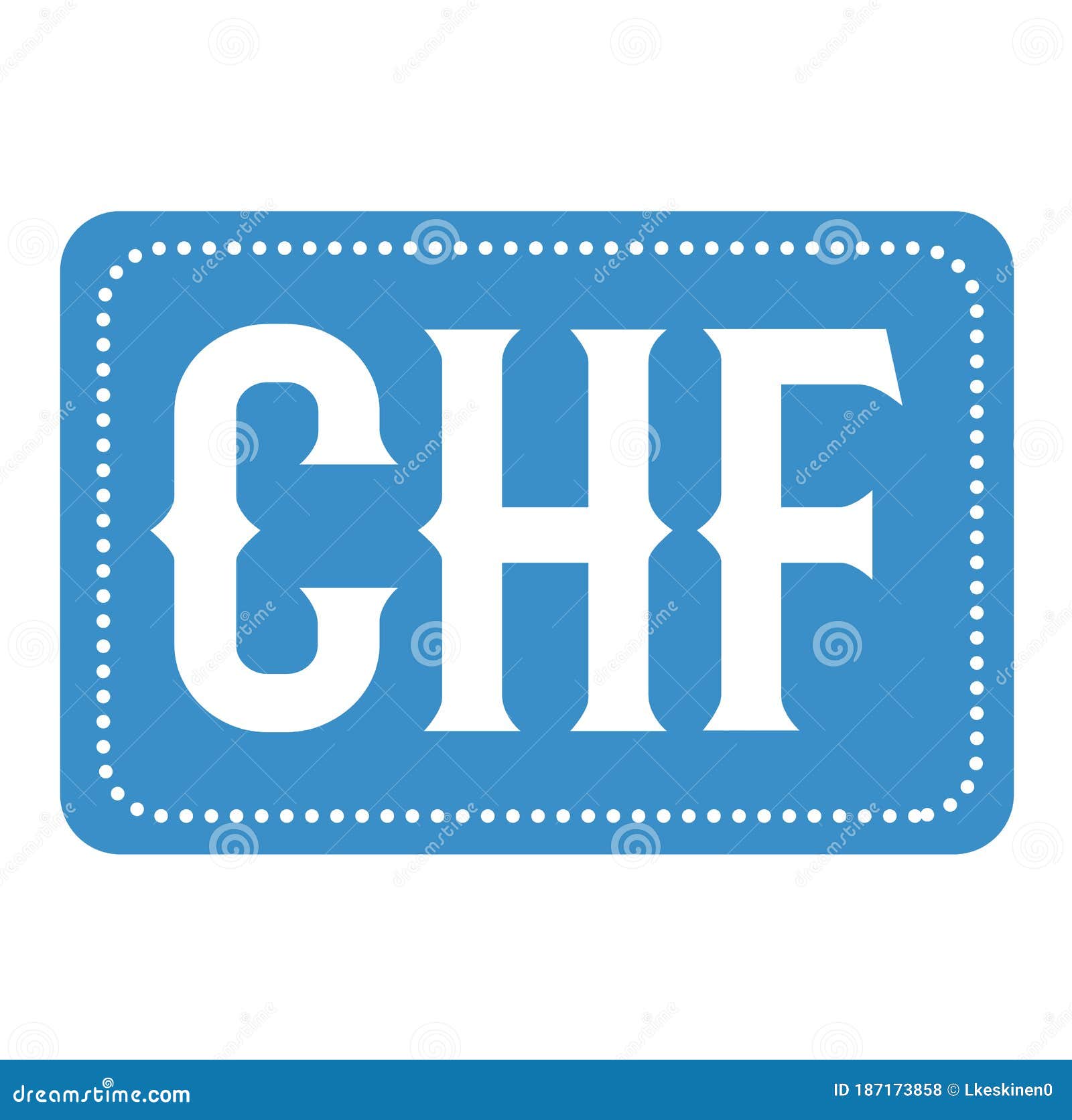 CHF Sign On White Background Stock Photo | CartoonDealer.com #187173858
