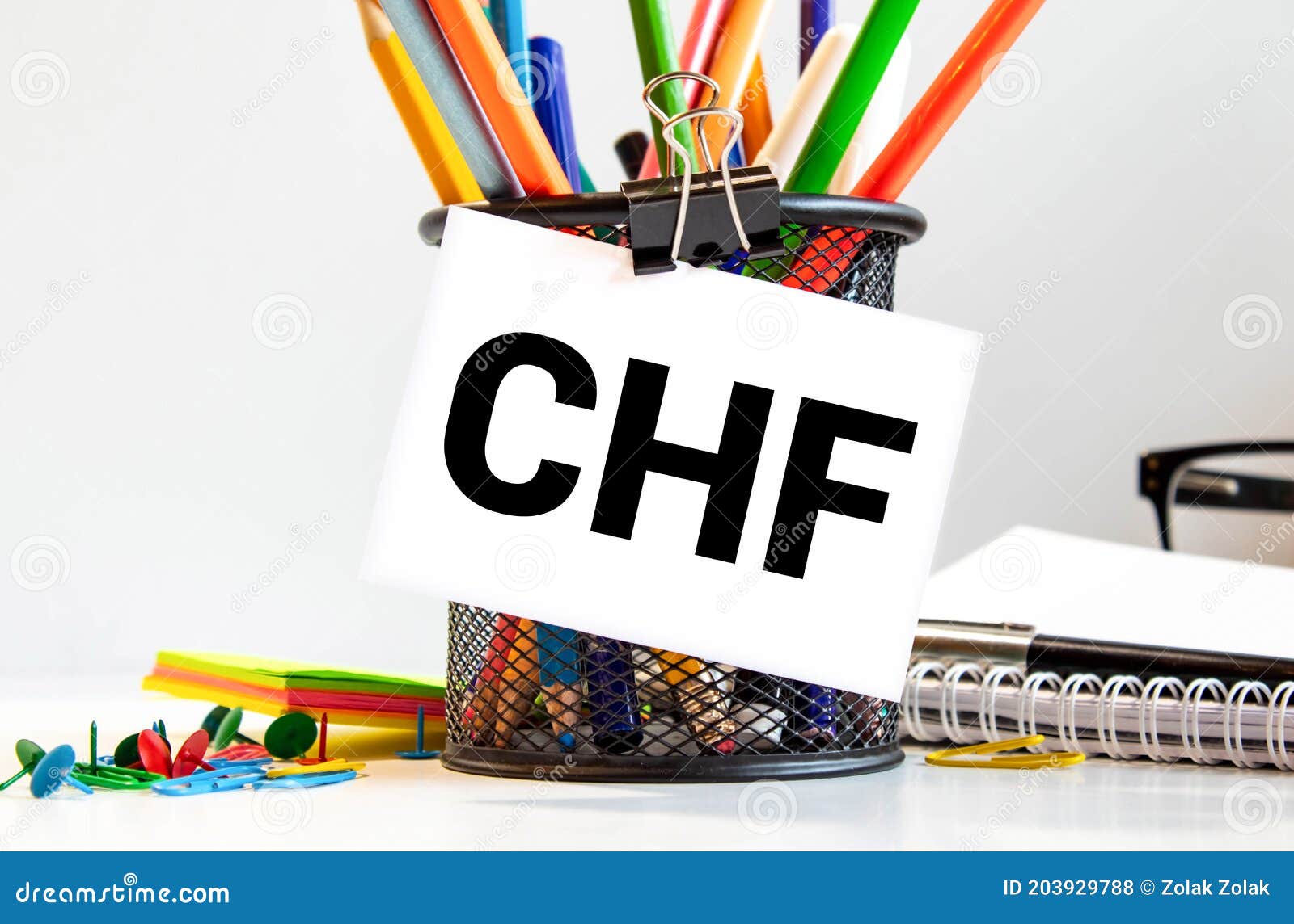 CHF Acronym on Yellow Sticky Note Stock Photo - Image of abbreviation ...