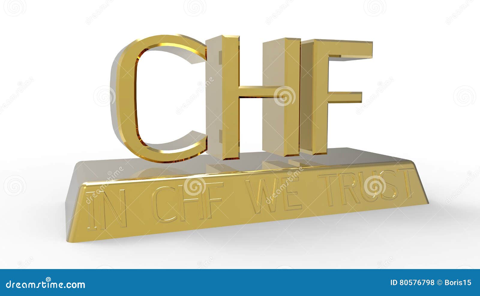 In CHF we Trust, 3D Rendering Stock Illustration - Illustration of ...