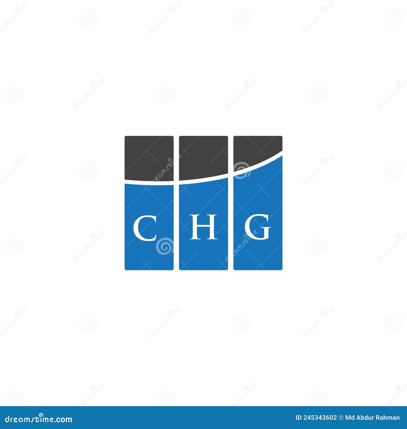 CHG Letter Logo Design on BLACK Background. CHG Creative Initials ...