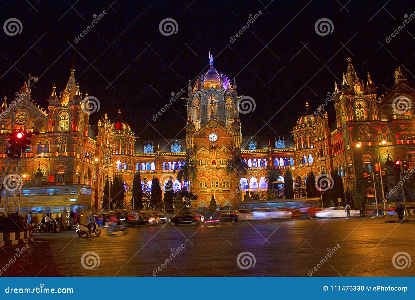 Chhatrapati Shivaji Terminus, Railway Station at Night Mumbai ... Chhatrapati Shivaji Terminus, Railway Station at Night Mumbai ...