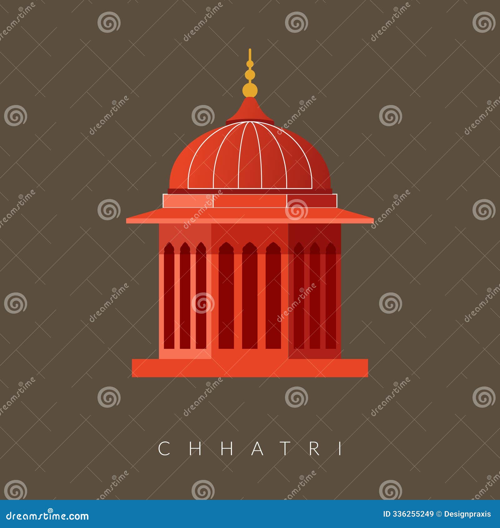 Chhatri - Semi-open, Elevated, Dome-Shaped Pavilions Elements - Stock ...