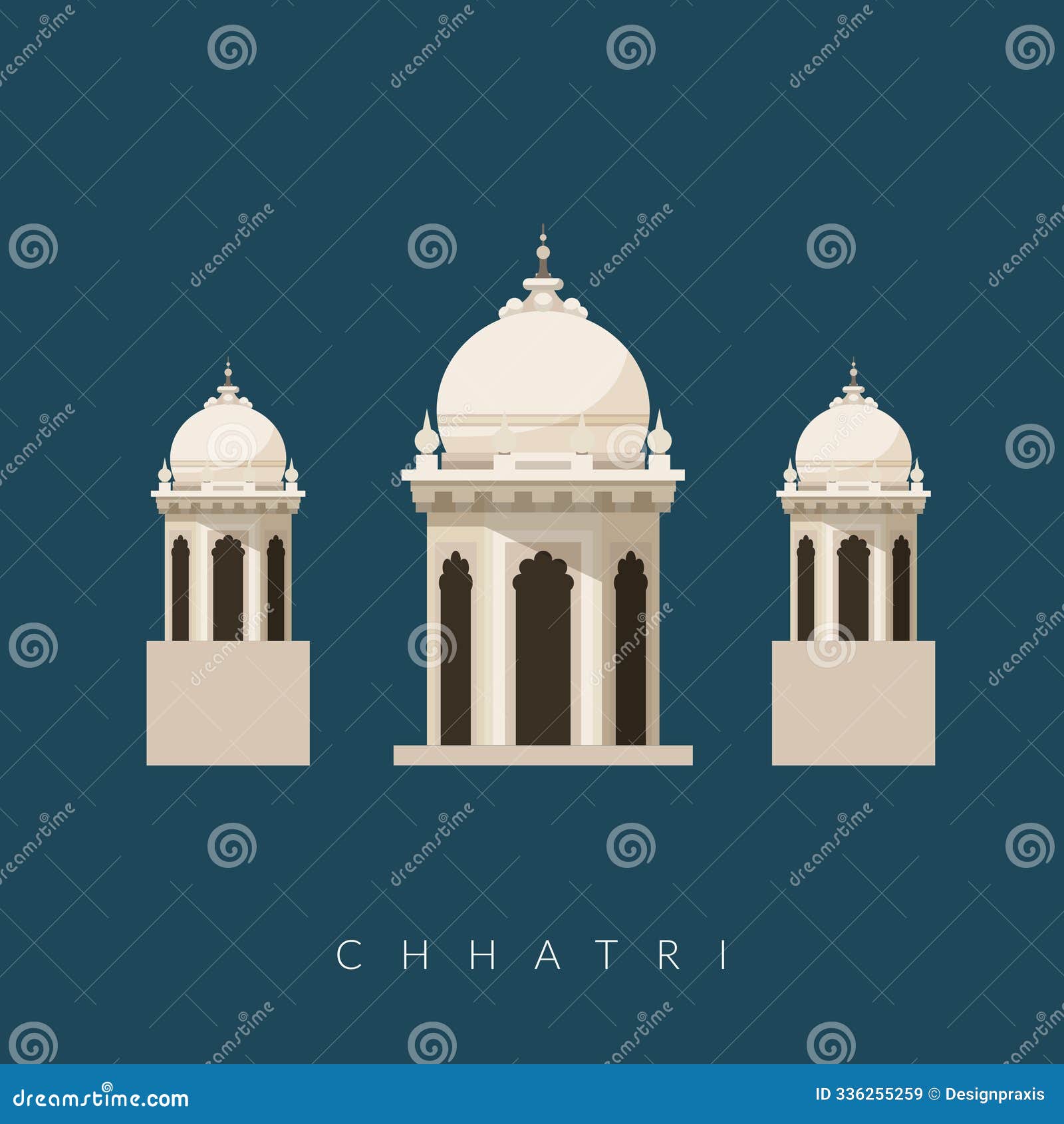 Chhatri - Semi-open, Elevated, Dome-Shaped Pavilions Elements - Stock ...