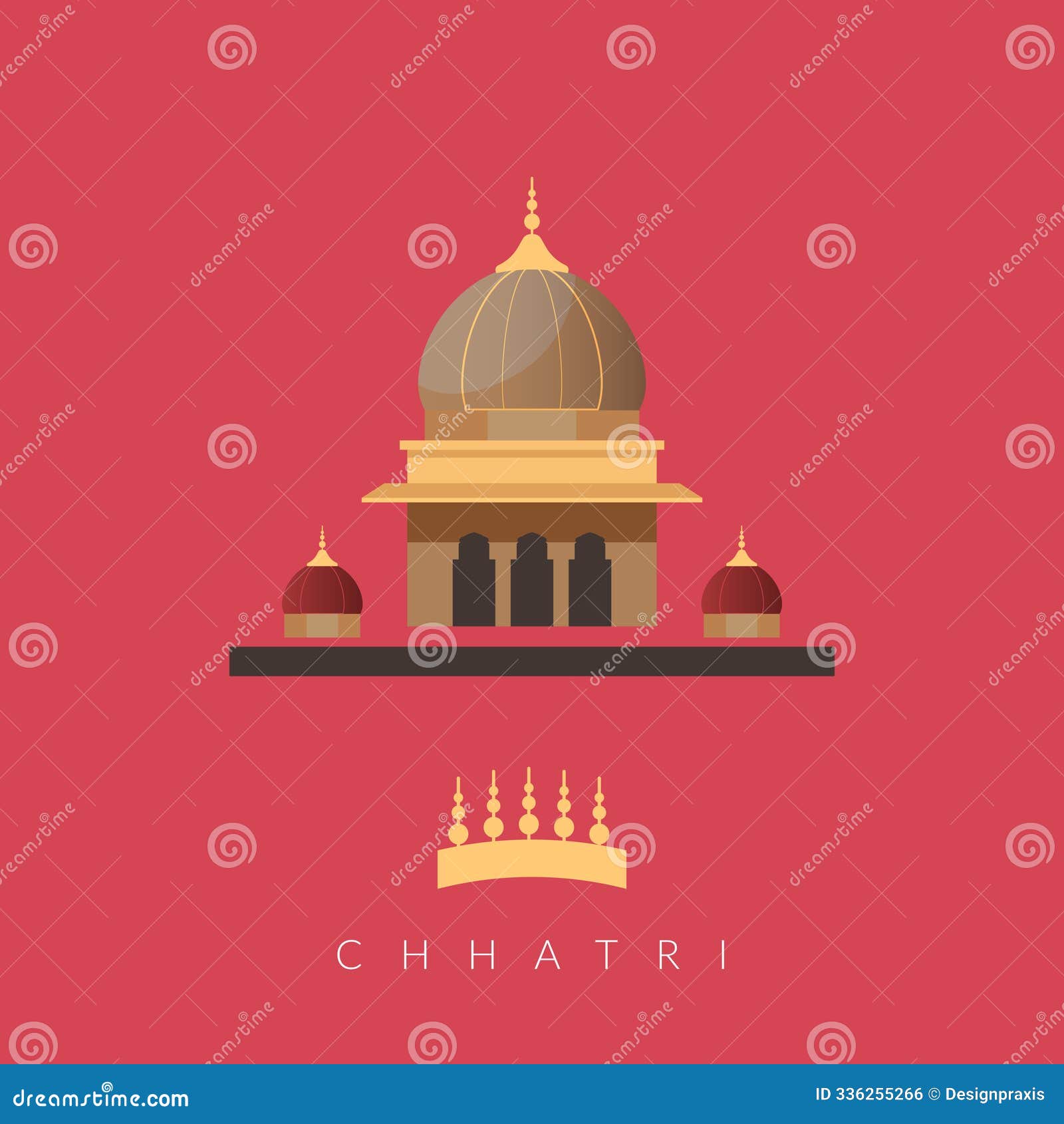 Chhatri - Semi-open, Elevated, Dome-Shaped Pavilions Elements - Stock ...