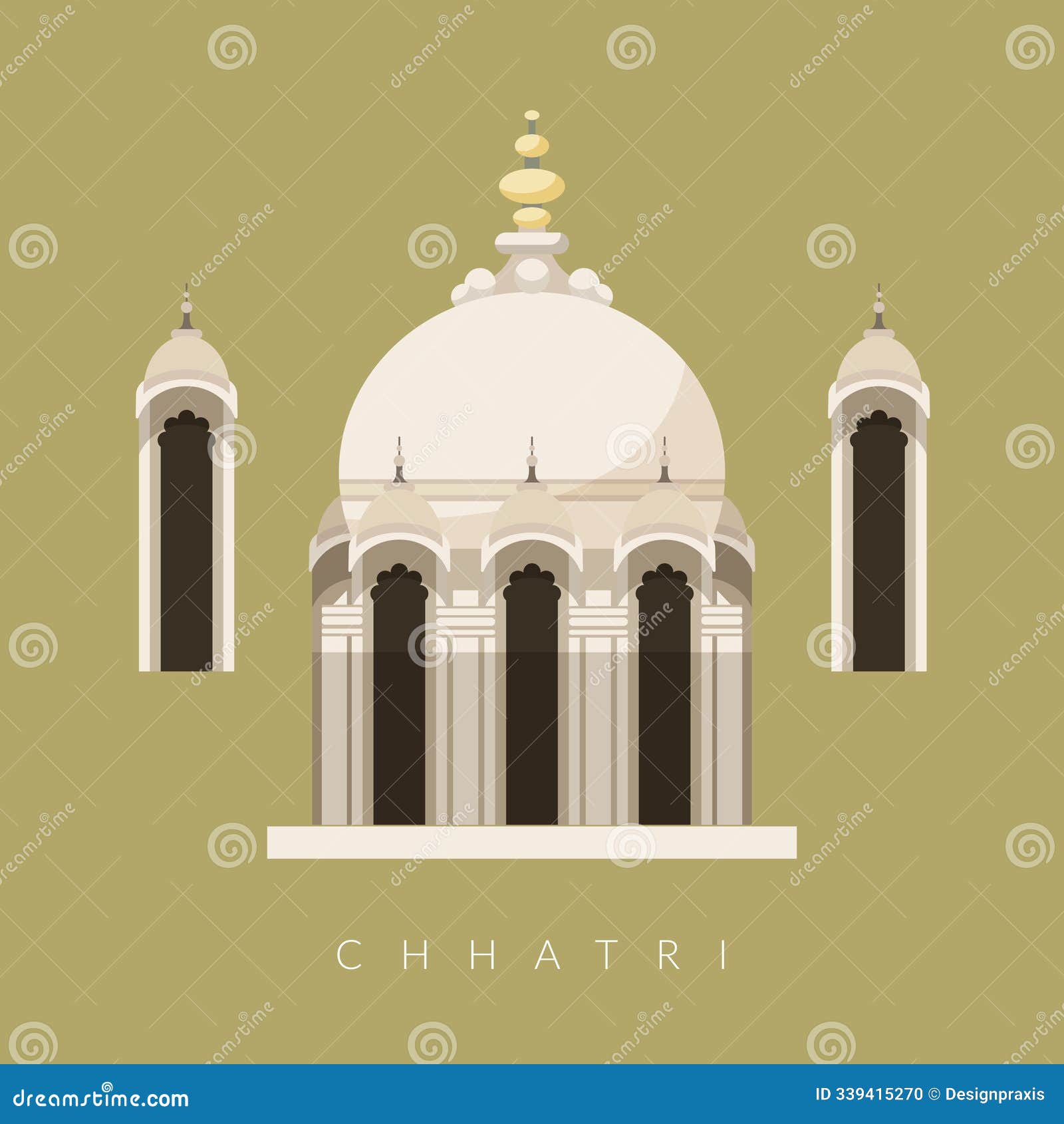 Chhatri - Semi-open, Elevated, Dome-Shaped Pavilions Elements - Stock ...